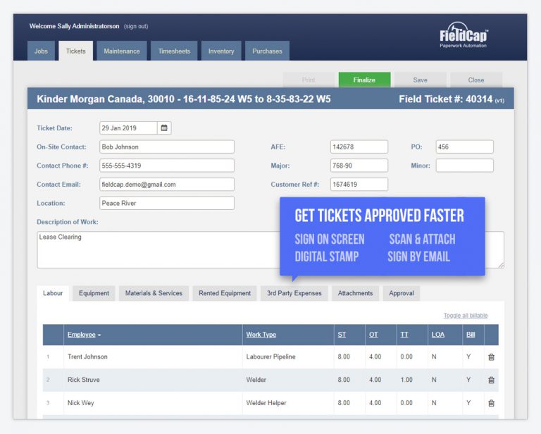 Field Ticket Software | 100% Oilfield Focused | FieldCap